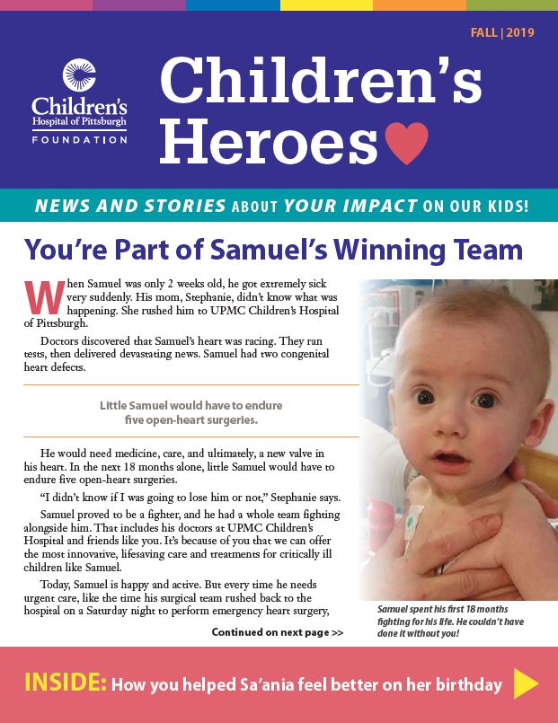 Children's Heroes Newsletter - UPMC Children’s Hospital Foundation